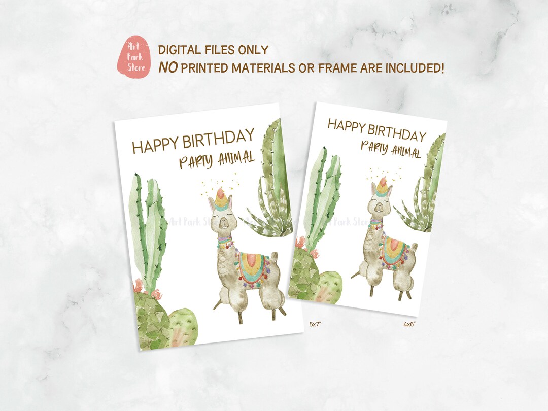 Camel Birthday Card Printable / Party Animal Birthday Card Printable ...
