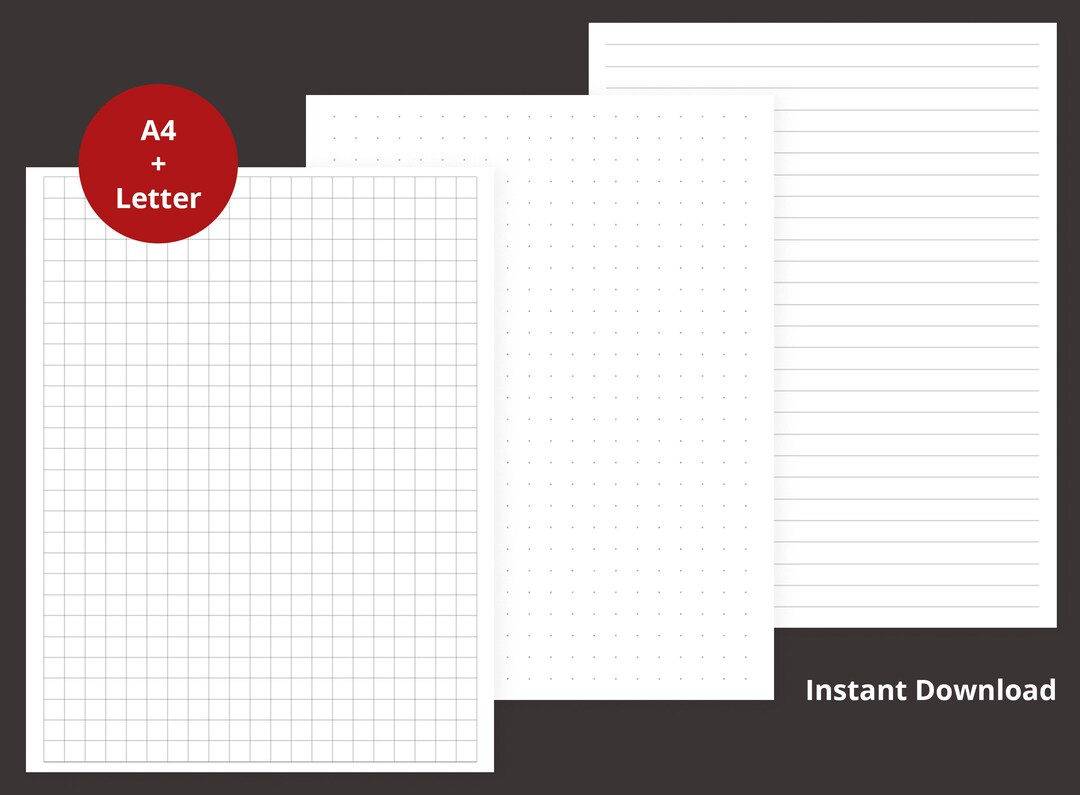Printable Graph Paper PDF. Dot Grid Paper. Bullet Paper. Grid Paper ...