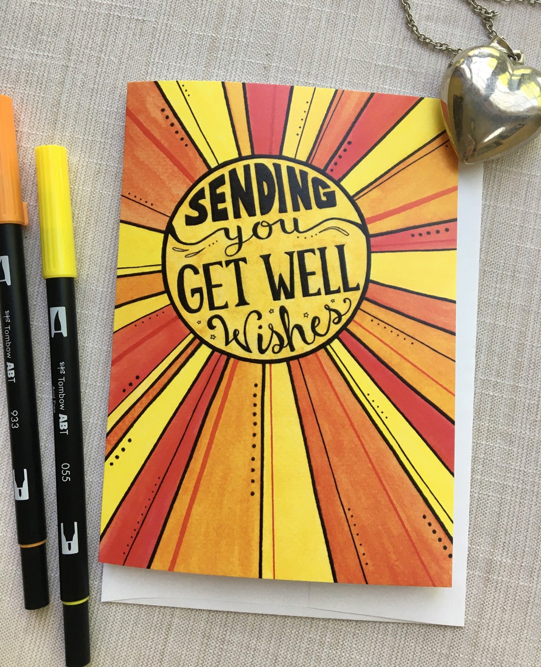 Sending You Get Well Wishes Card, Get Well Card, Sun Greeting Card ...