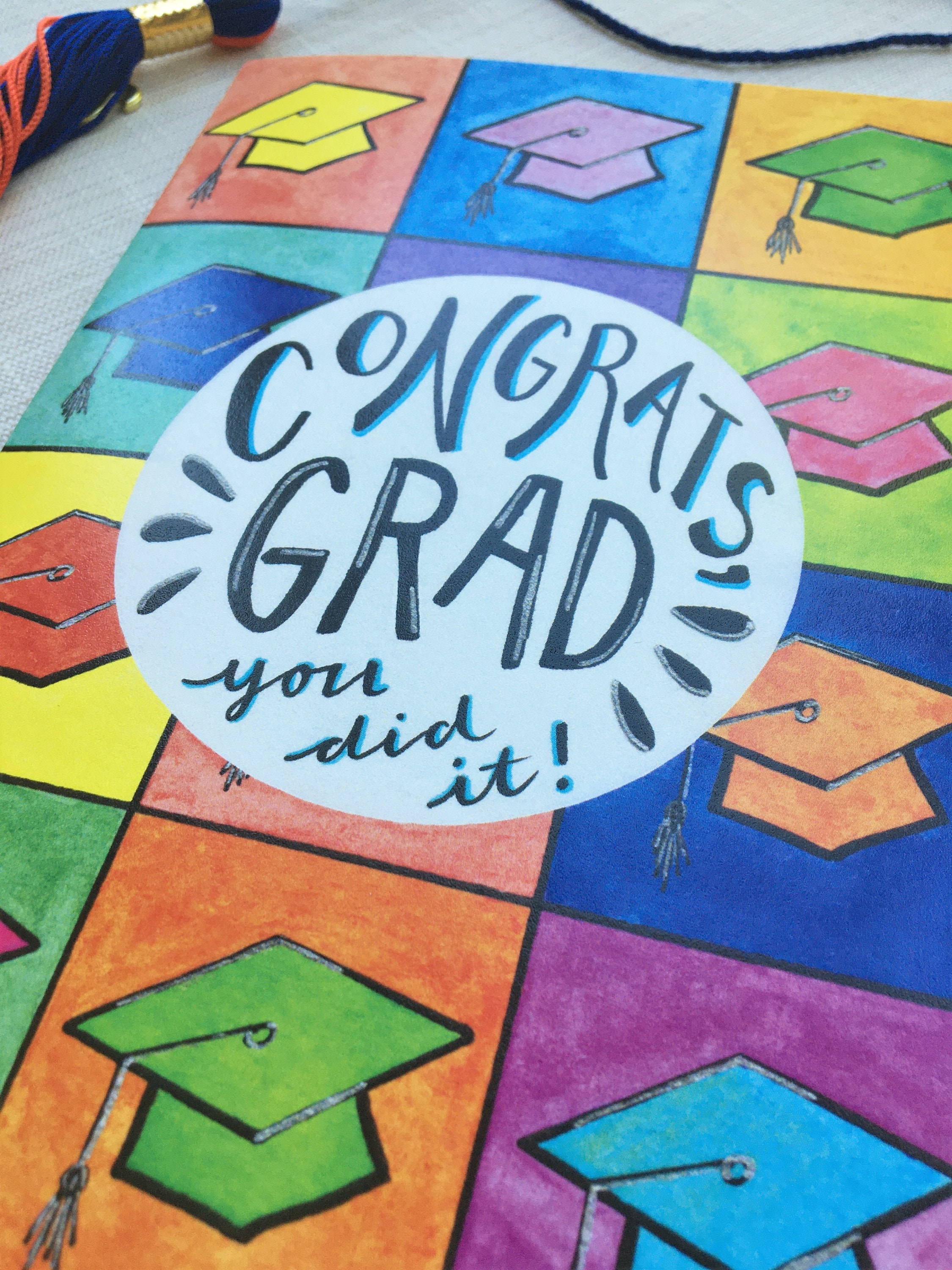 Congrats Grad Card, Handmade Graduation Card, Unique Grad Card ...