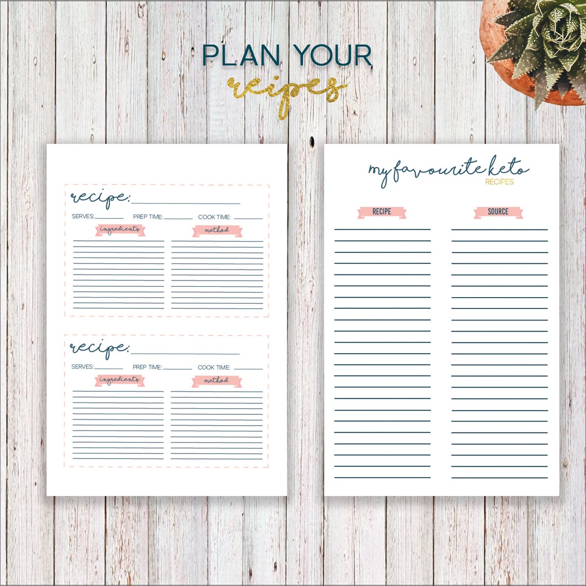 Keto Starter Kit, Keto Planner, Keto Printable, Keto Tracker, Weight ...