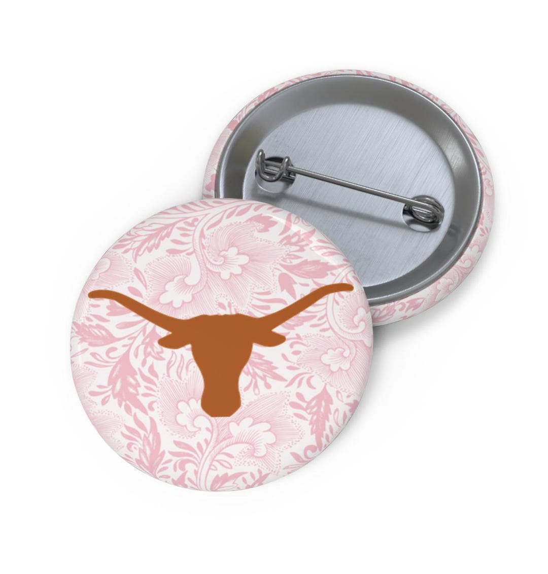 Texas Longhorns Gameday Pin: Pink Floral UT Austin Accessory - Etsy