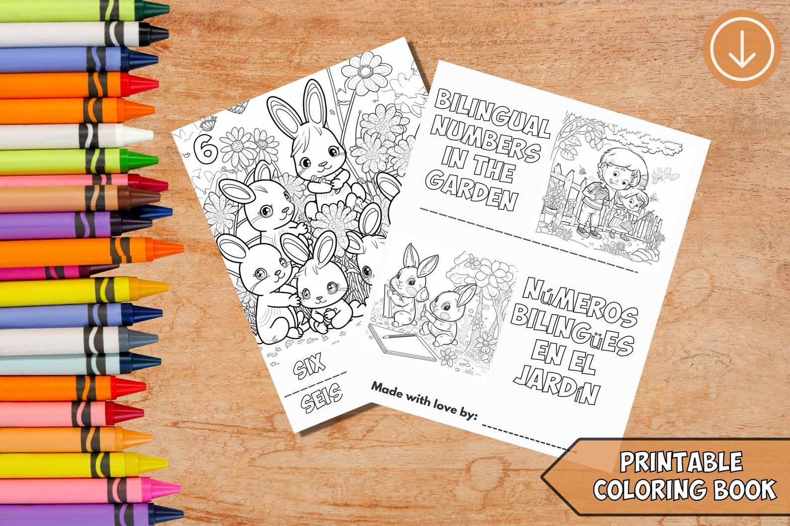 Learn Spanish Numbers With Animals & Insects: Kids Coloring Book ...
