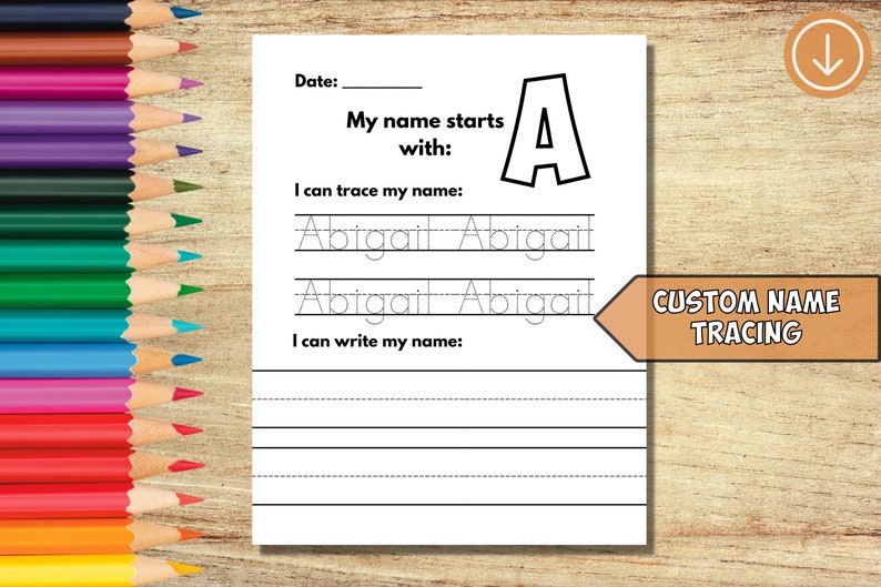 Personalized Handwriting Practice Sheets for Kids: Learn to Write First ...