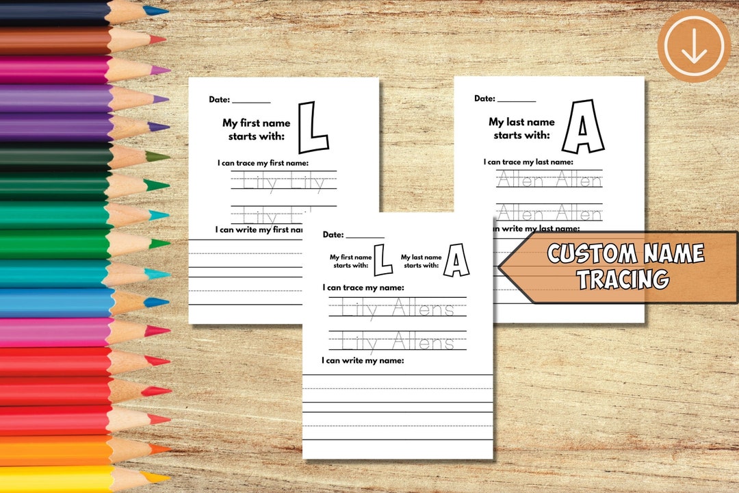 Personalized Handwriting Practice Sheets for Kids: Learn to Write First ...