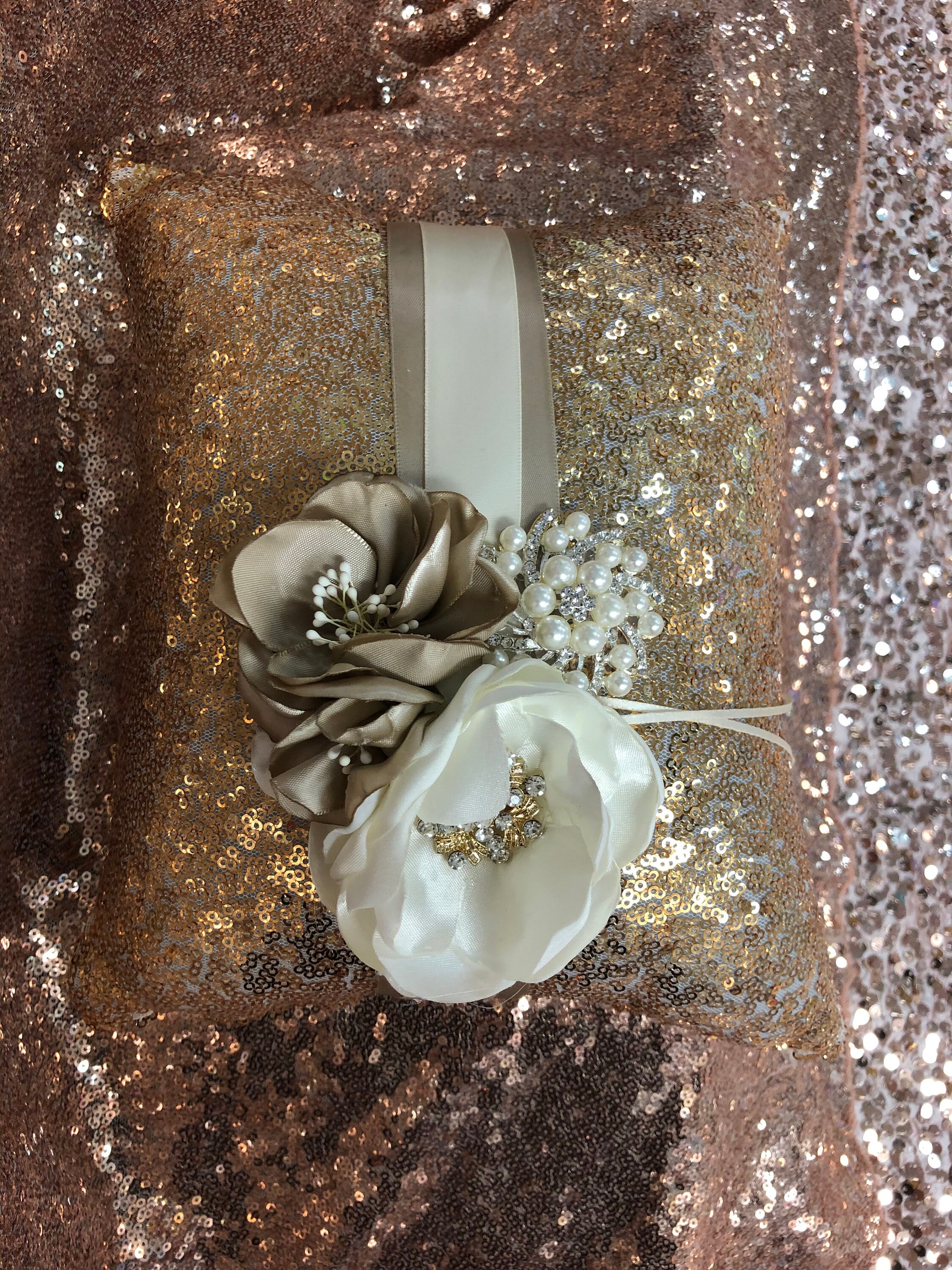 Gold Sequence Ring Pillow - Etsy