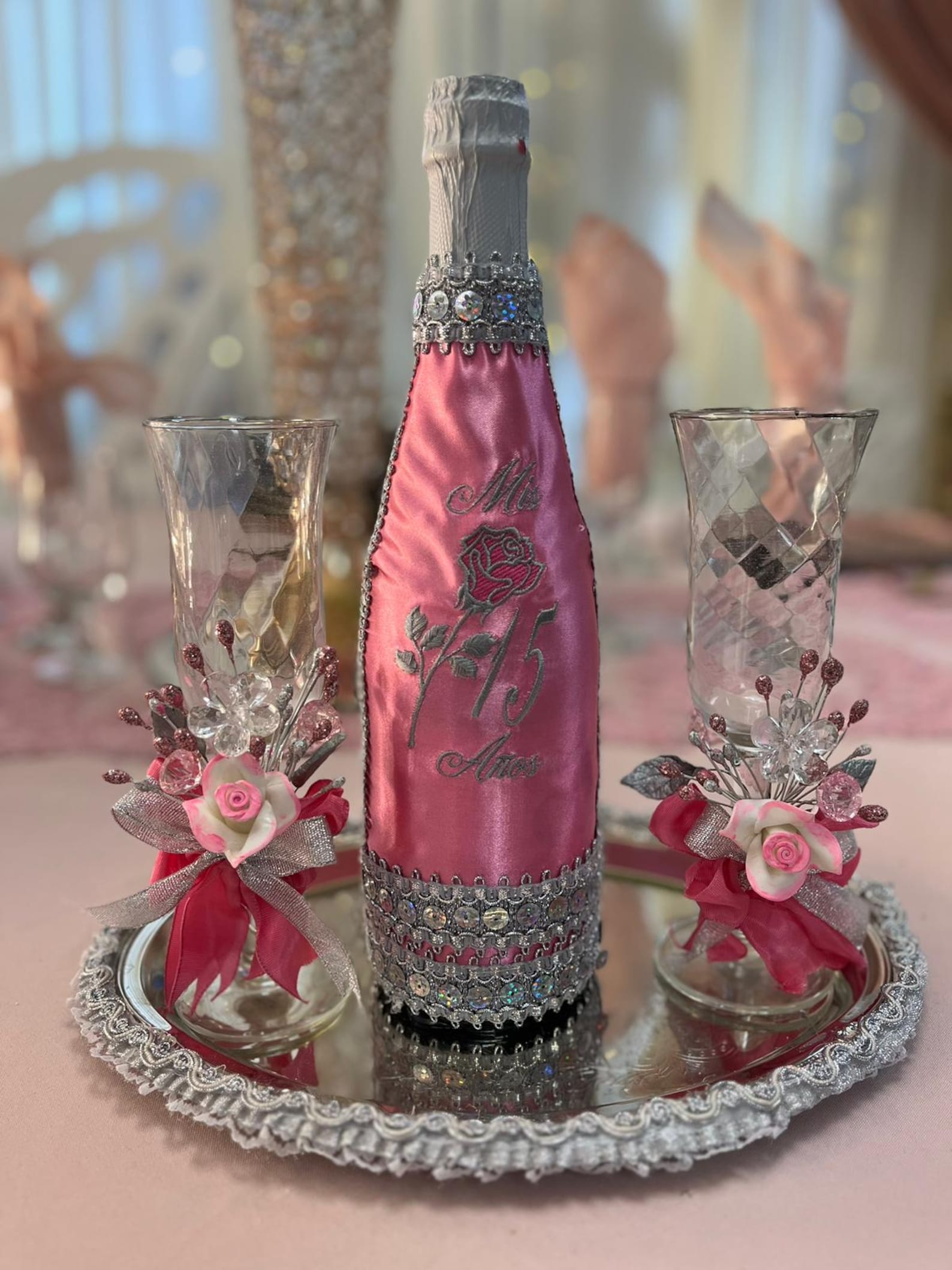 Charola De Champagne Para Boda Y Xv Años.. - Etsy