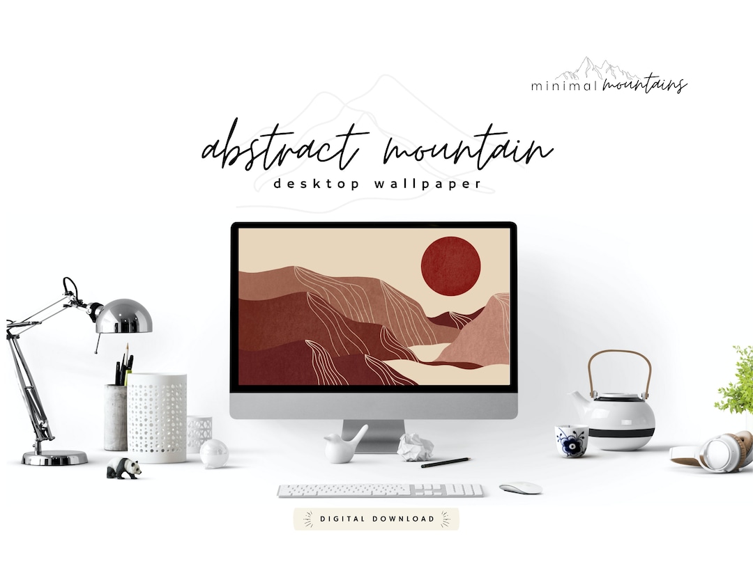 Abstract Mountain Hand-drawn Desktop Wallpaper - MacBook Background ...