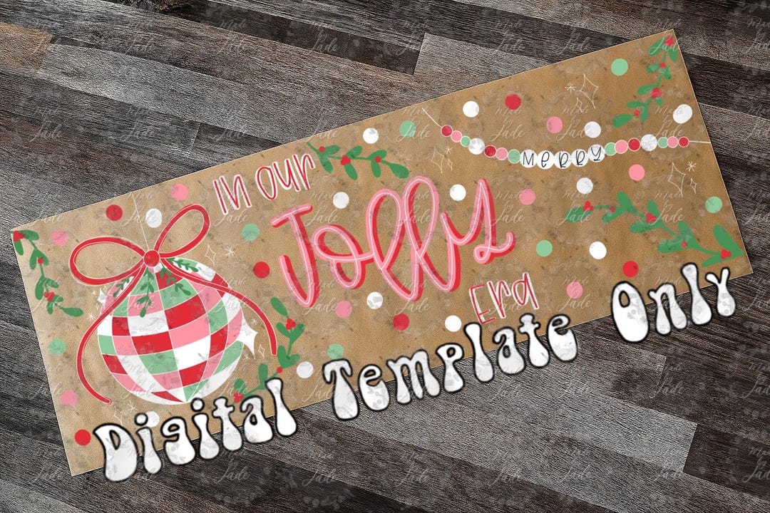 Disco Christmas Banner Template – Jolly Era Digital Download - Etsy