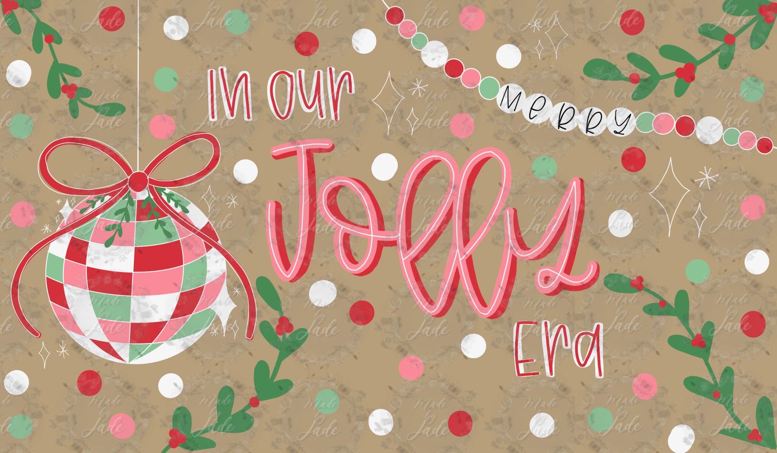 Disco Christmas Banner Template – Jolly Era Digital Download - Etsy