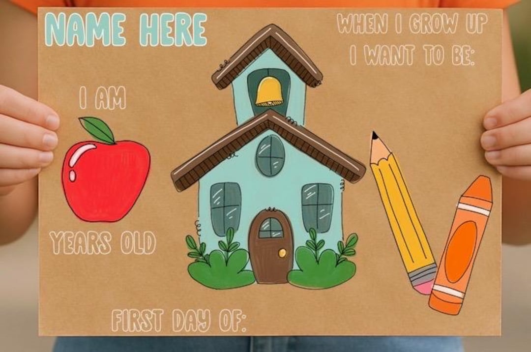 Hand-painted First Day of School Banner – Personalized Keepsake - Etsy