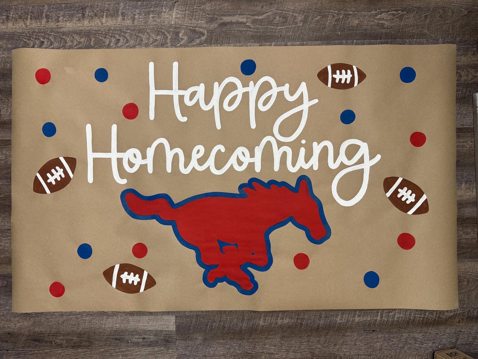 Custom Mascot Team/school Spirit Banner| Hand-painted | Brown Kraft ...