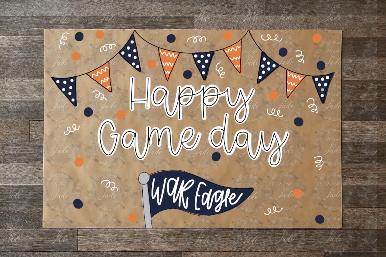 Custom Mascot Team/school Spirit Banner| Hand-painted | Brown Kraft ...