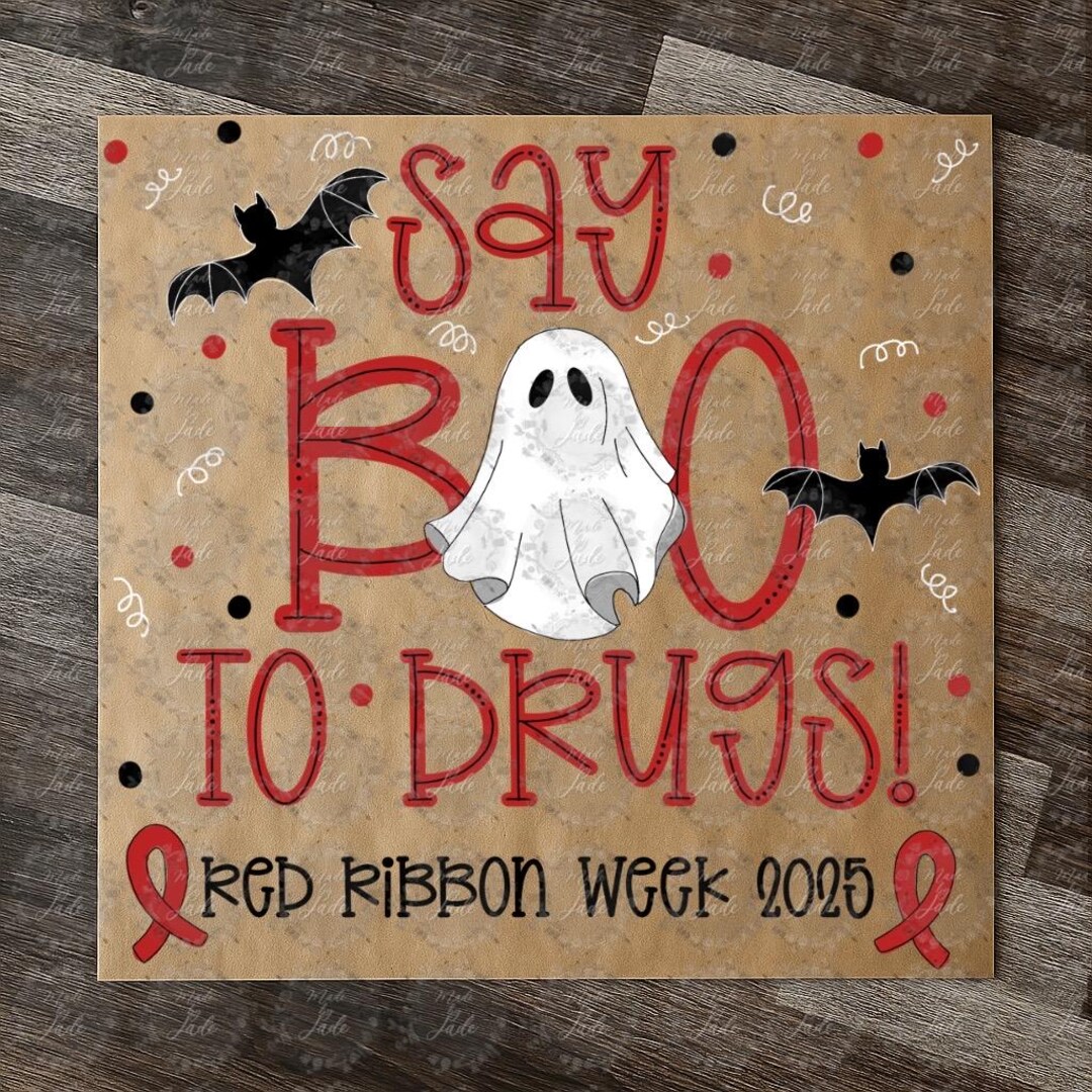 Custom Red Ribbon Week Banner • Hand-painted School Poster • Drug-free ...