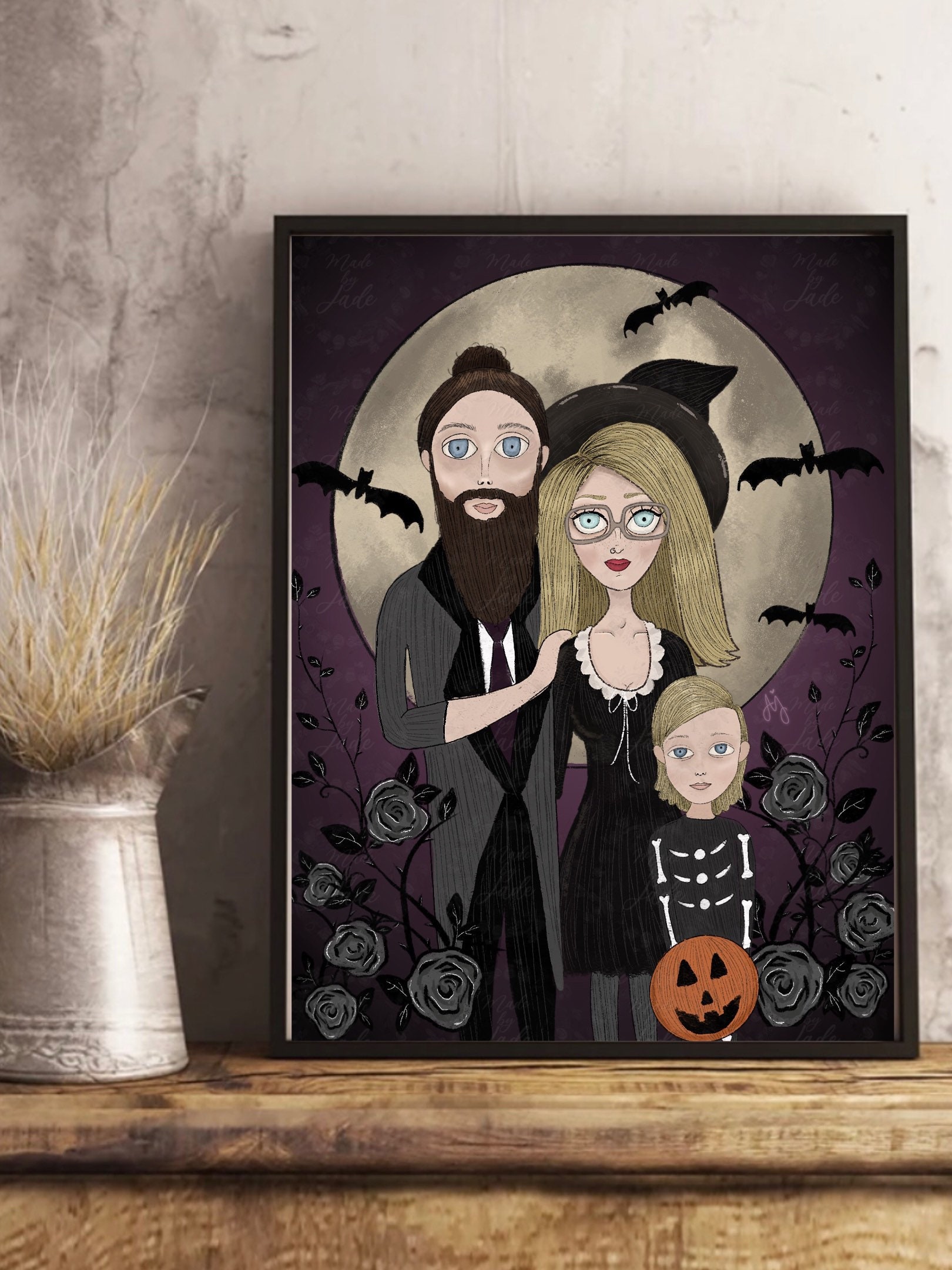 Spooky, Tim Burton Inspired Family Portraits, Digital Portraits ...