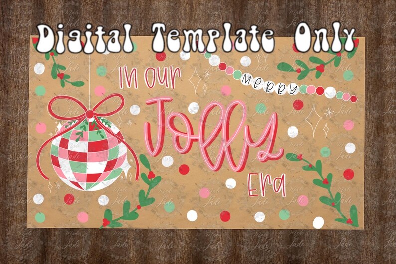 Disco Christmas Banner Template – Jolly Era Digital Download - Etsy