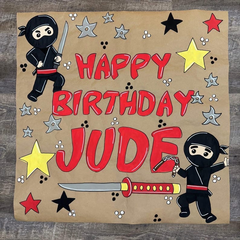 Custom Hand Painted Kraft Paper Banners – Personalized for Any Event ...