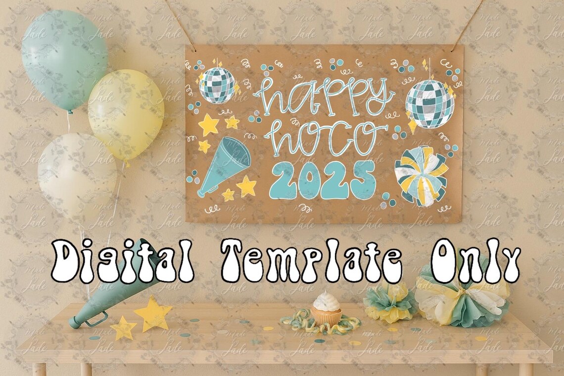 Homecoming Banner Digital Template | DIY Kraft Paper Painting - Etsy