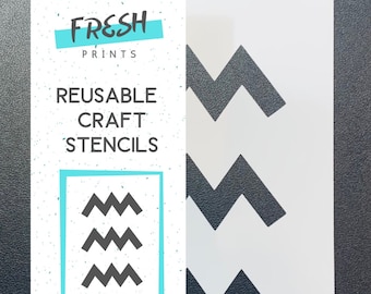 Zig Zag Stencil | Etsy UK