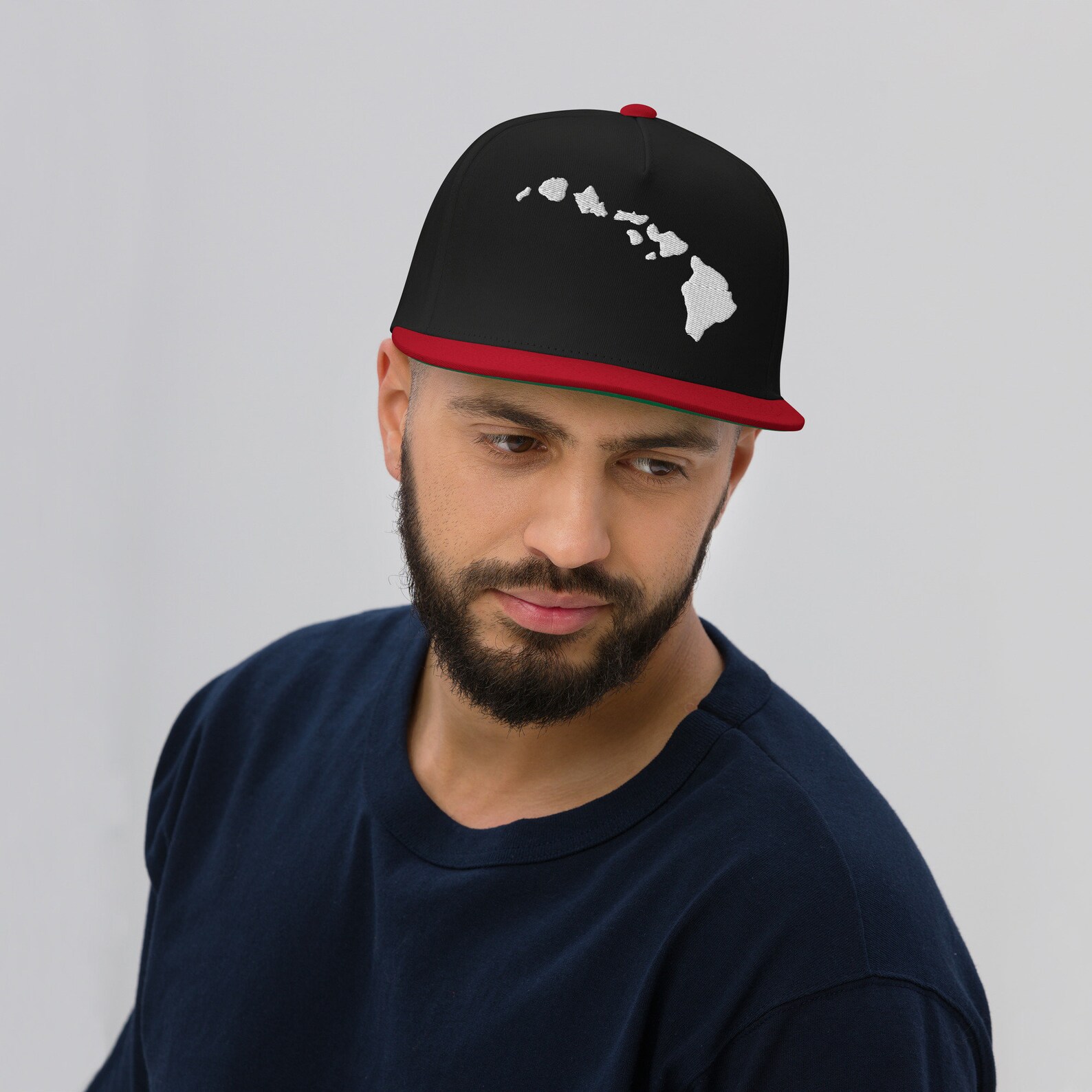 Embroidered Hawaiian Islands Flat Bill Cap by Na Alii - Etsy