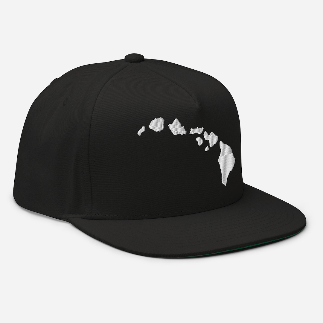 Embroidered Hawaiian Islands Flat Bill Cap by Na Alii - Etsy