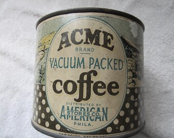 Vintage 'golden West Coffee' Tin W/trademark Cowgirl Drinking Coffee ...