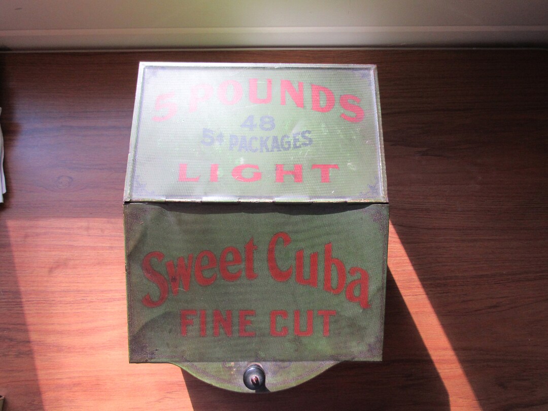 Vintage Sweet Cuba Tobacco Counter Display Tin - Etsy