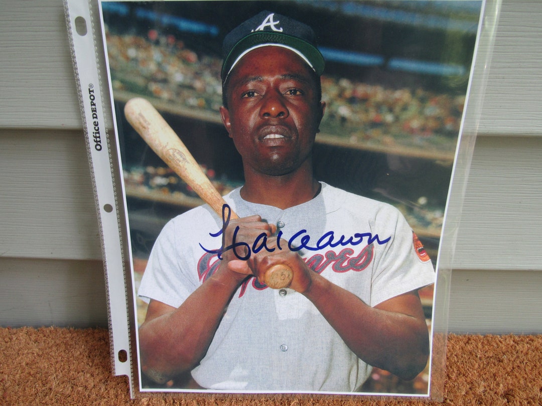 Autographed, Certified Hank Aaron 8x10 Photo - Etsy
