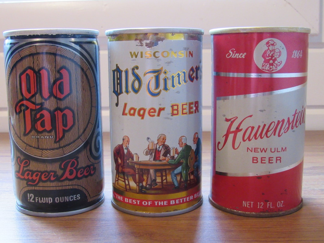 3 Vintage Pull Tab Beer Cans Empty (pull Tabs Intact) - Etsy