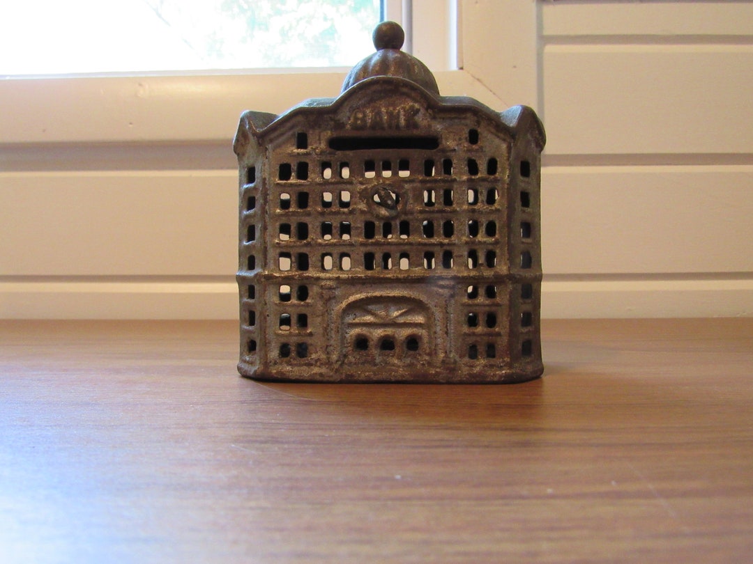 Vintage Cast Iron Still Bank - Etsy