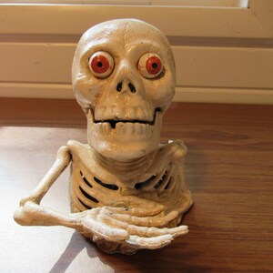 Cast Iron Skeleton Mechanical Bank works, See Video - Etsy