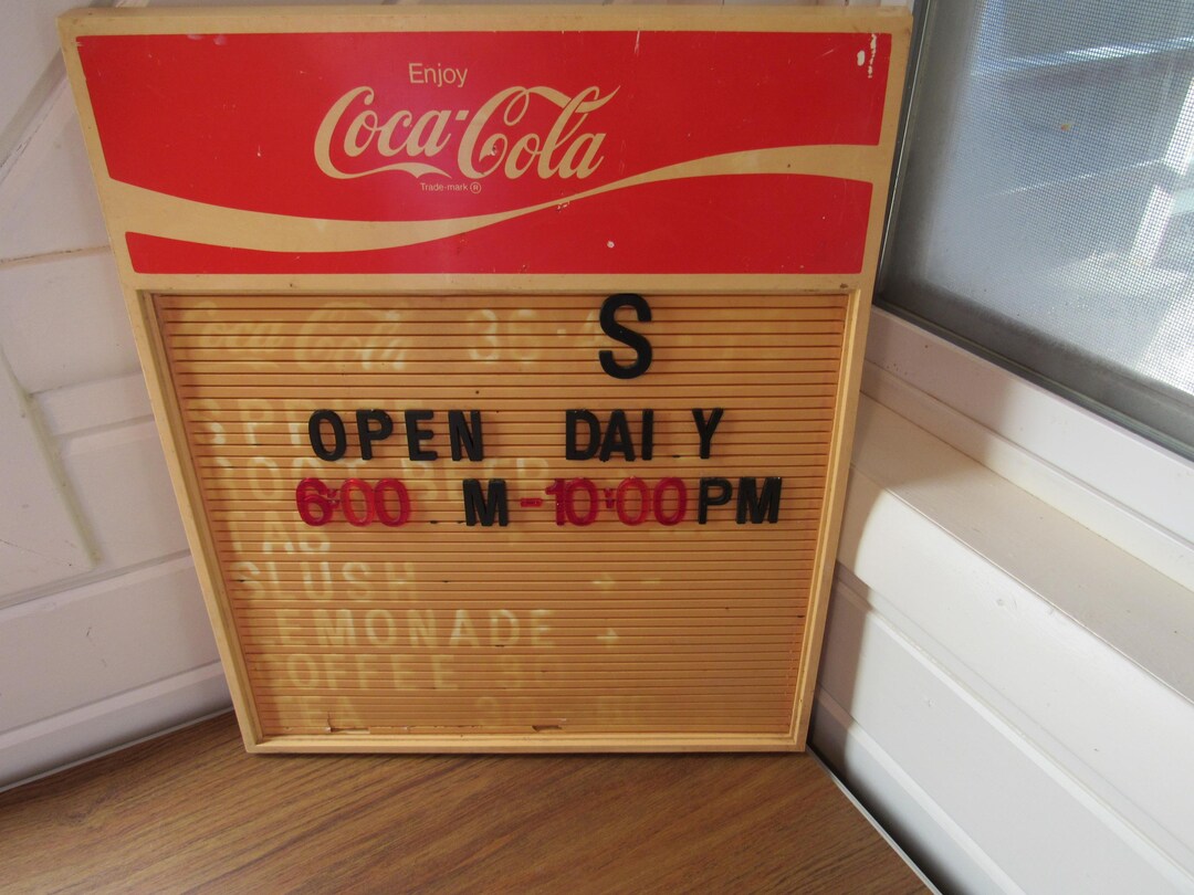 Vintage Plastic Coca-cola Sign Board has Some Damage - Etsy
