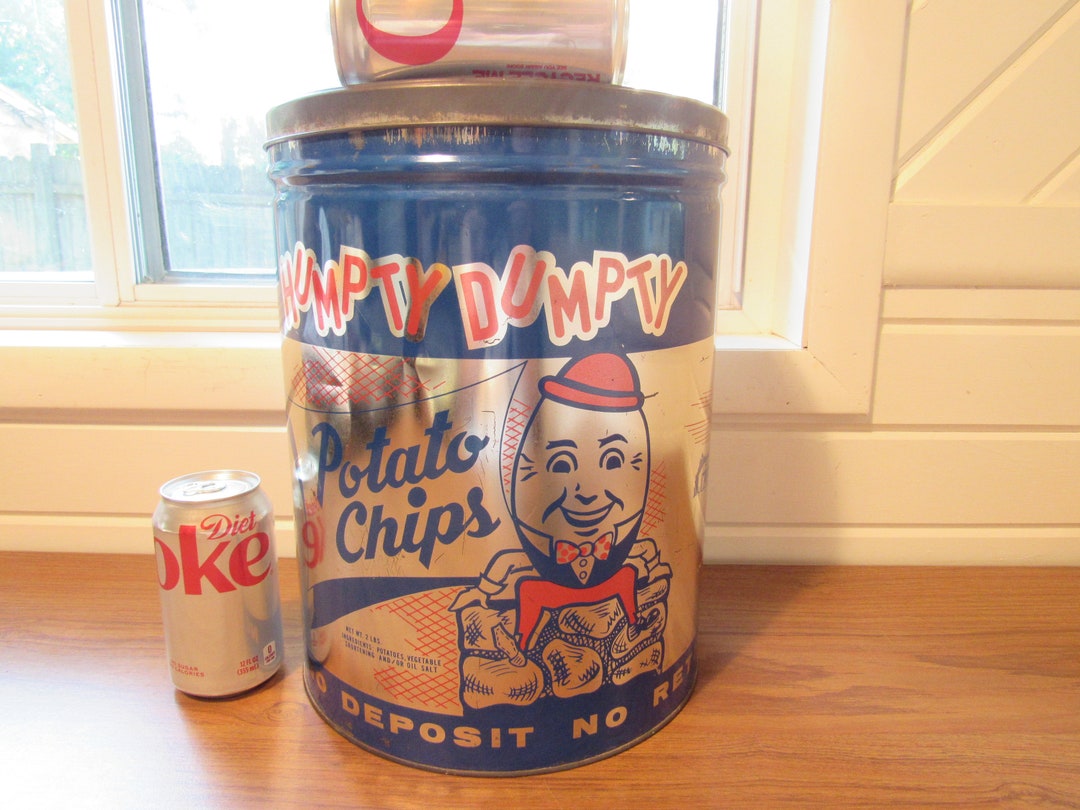 Vintage Humpty Dumpty Potato Chip Tin - Etsy