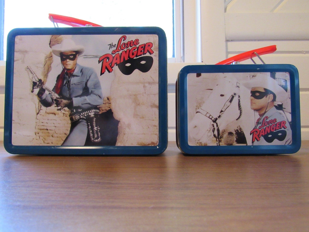 1997 Large & Small Lone Ranger Tin Boxes - Etsy