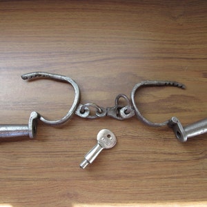 Antique reproduction Handcuffs & Key - Etsy