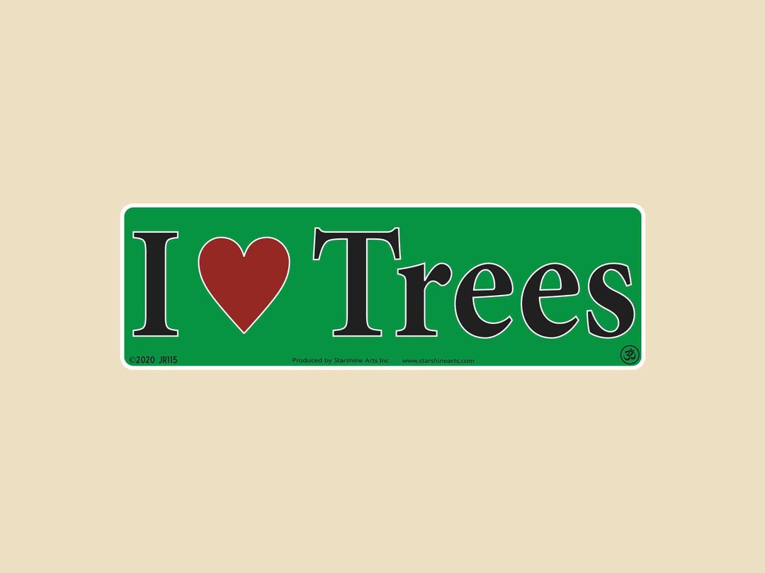 I Love Trees Small Bumper Sticker- Trees, Nature, Outdoors, Camping ...