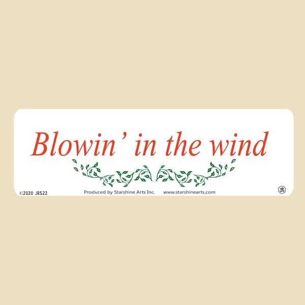 Blowing in the Wind Decal - Etsy
