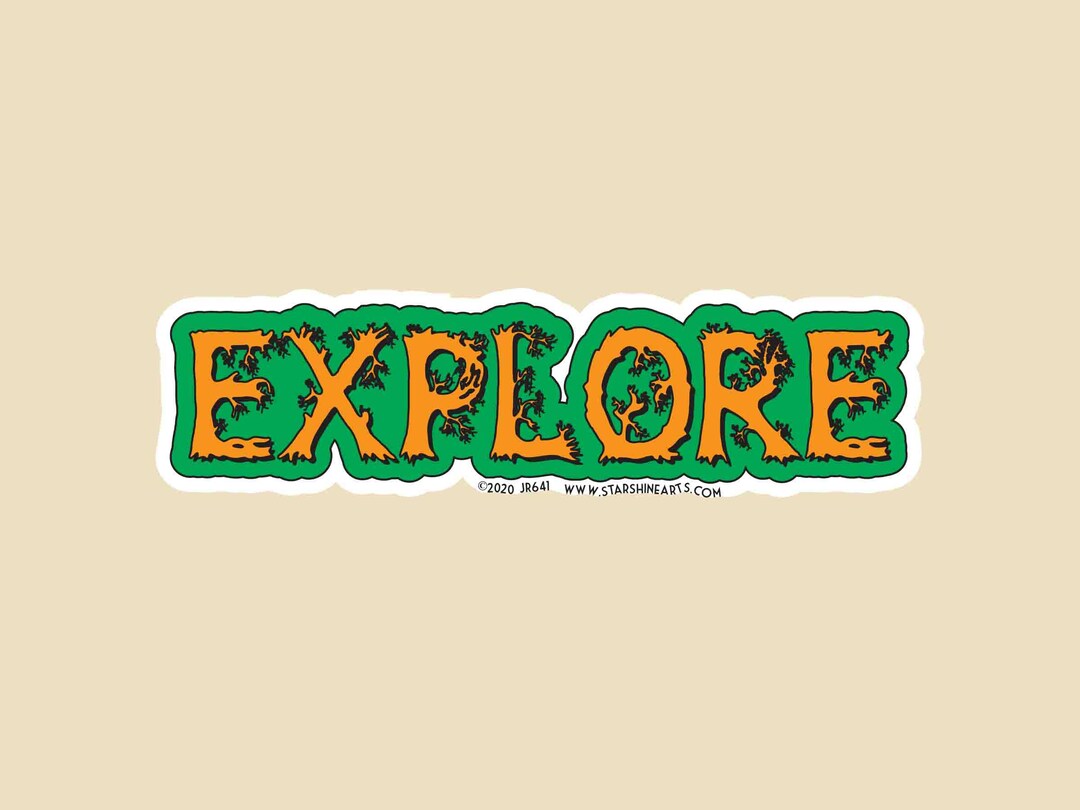 Explore Die Cut Small OR Large Bumper Sticker- Car Sticker, Laptop ...
