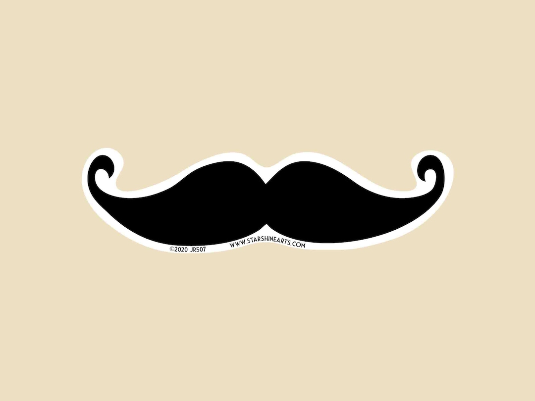 Mustache Die Cut Small OR Large Bumper Sticker-car Sticker, Laptop ...