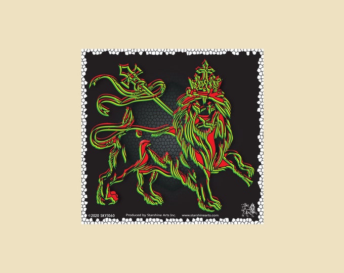 Rastafari Haile Selassie Jamaican Music Sticker Rasta Buy Black Indoor ...