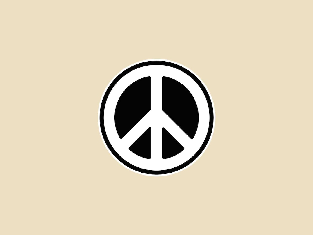 Peace Sign 3" X 3" Round Sticker- Car Sticker, Laptop Sticker, Vinyl ...