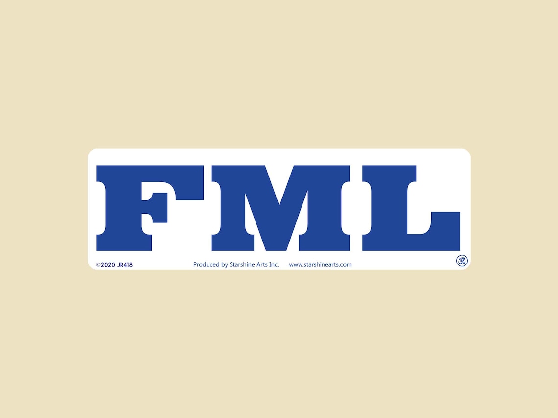 FML F My Life Large OR Small Bumper Sticker Car Sticker - Etsy