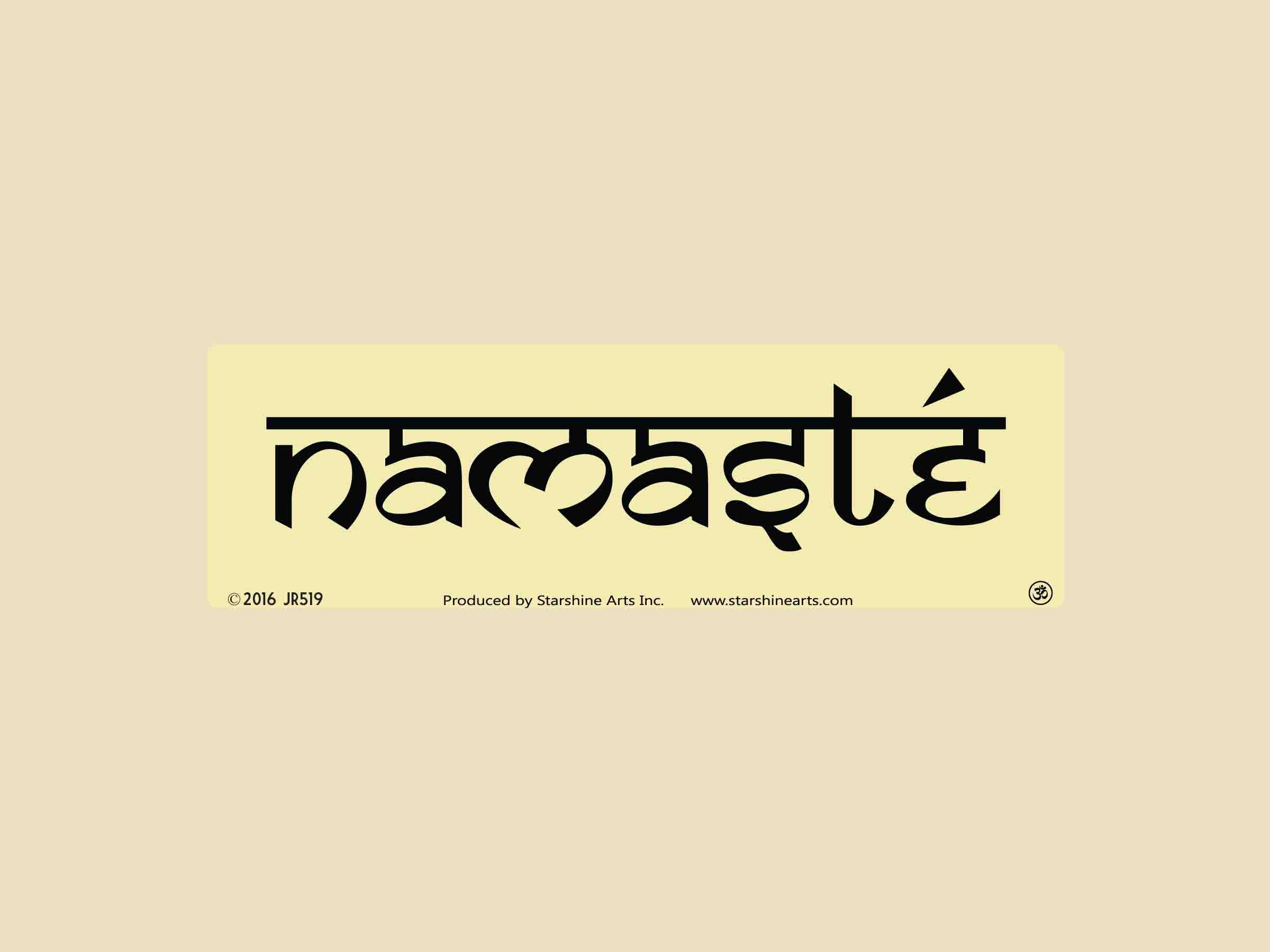 Sanskrit Namaste Small OR Large Bumper Sticker- Car Sticker, Laptop ...