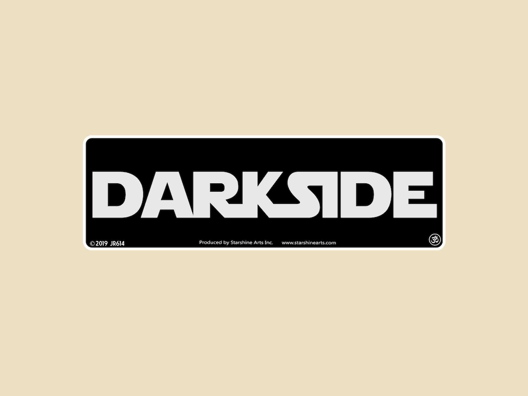 Darkside Small OR Large Bumper Sticker- Car Sticker, Laptop Sticker ...