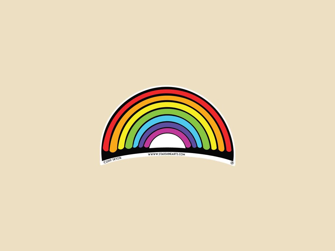 Rainbow 2" X 3.5" Sticker- Car Sticker, Laptop Sticker, Vinyl Sticker ...
