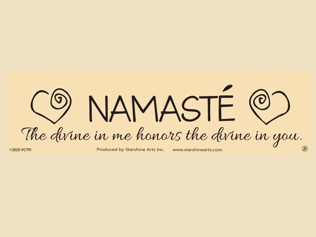 Namaste the Divine in Me the Divine in You Large OR Small Bumper ...