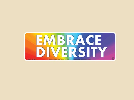 Embrace Diversity Small OR Large Bumper Sticker Car Sticker | Etsy