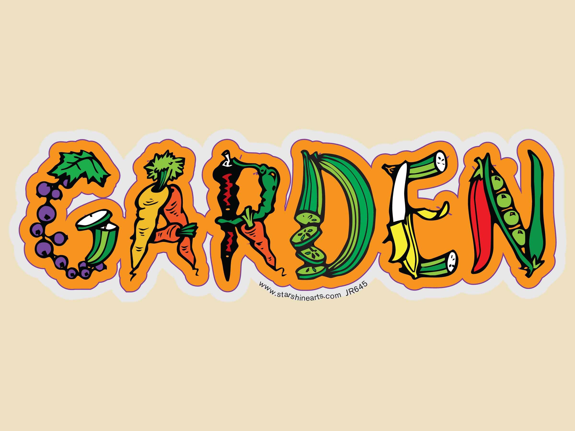 Garden Large OR Small Die Cut Bumper Sticker vegetables | Etsy