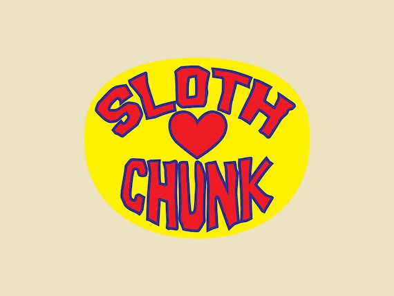 Sloth Loves Chunk Sticker Car Sticker Laptop Sticker Vinyl | Etsy