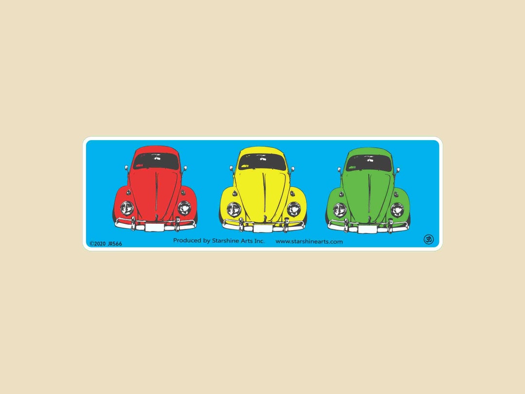 Three Bugs Small OR Large Bumper Sticker- Car Sticker, Laptop Sticker ...